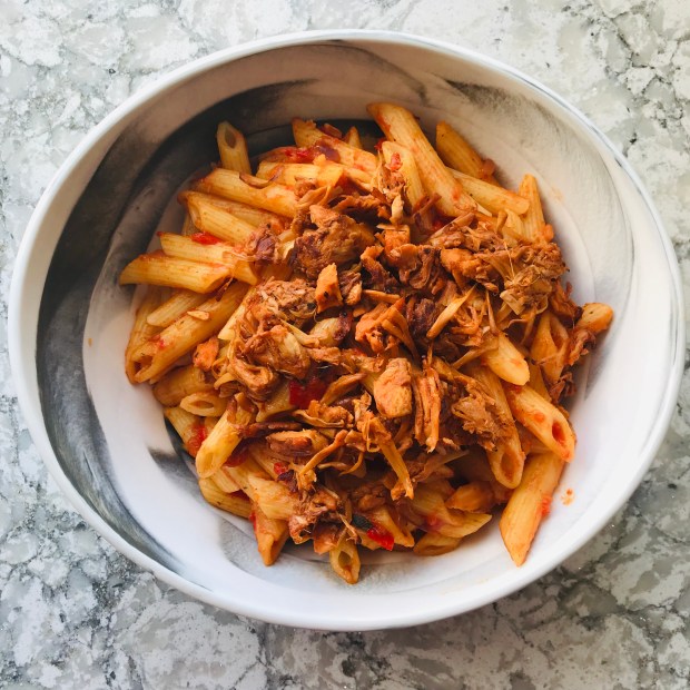 Pulled “Pork” Pasta – LickYourPlates